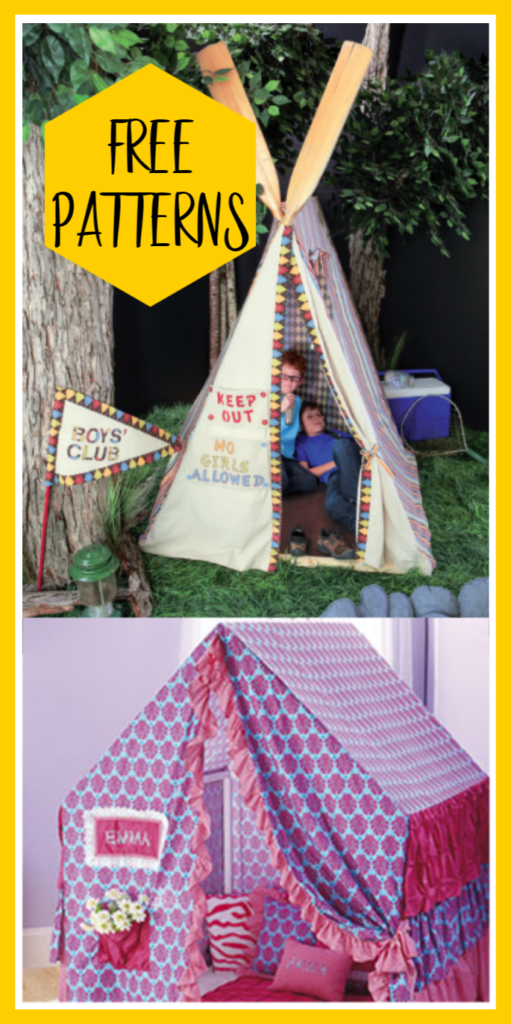 Play tents for Boys and Girls - FREE Patterns - Nana's Favorites