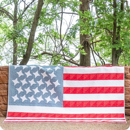 United States Stars and Stripes Flag quilt - FREE pattern - Nana's ...